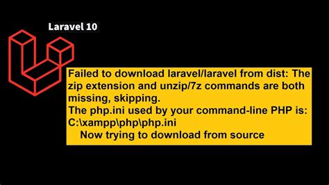 laravel 10 failed to download laravel laravel from dist the zip