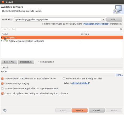 how to install eclipse and pydev for python in ubuntu coding tip