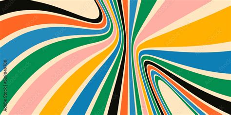 Retro Groovy Background 70s Vibes Vector Design Trendy Y2k Backdrop