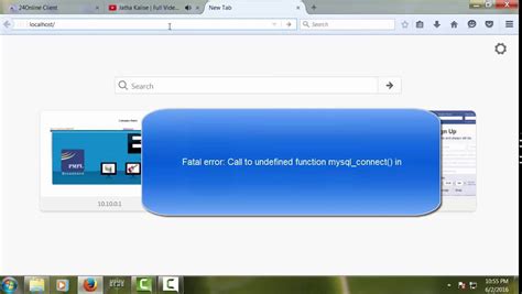 fatal error call to undefined function mysql connect in