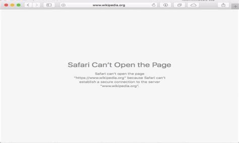 how to fix safari can t open the page error