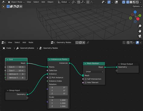 geometry nodes hide internal faces of a mesh with instances blender