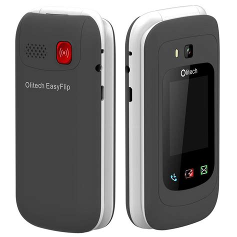 Olitech Easy Flip 4g Seniors Phone Big Buttons Gps Location Black