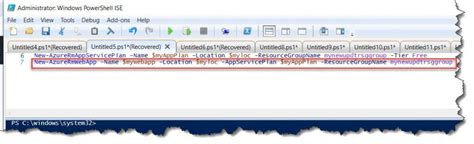 how to create an azure web app using powershell azure