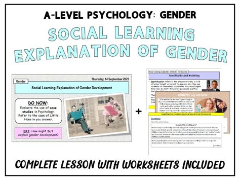 Social Learning Explanation Of Gender Development [a Level Psychology