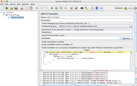 parsing how to load a json file with unit ml test examples into
