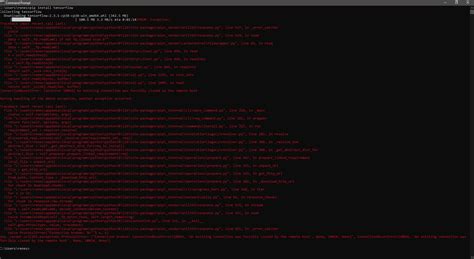 python pip installing tensorflow always fails stack