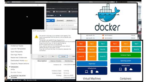 create your first docker file image and container on aws instance just