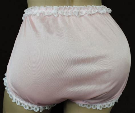 Vintage Style Adult Sissy Tricot And Lace Panties Cross Dresser