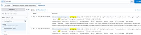 parse json in log field to get individual fields for visualization