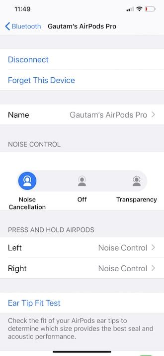How To Use Airpods Pro Active Noise Cancellation And Transparency Modes