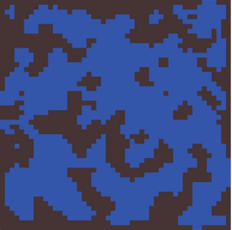 our random cave after two cellular automaton simulation