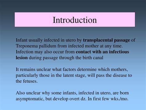 ppt congenital syphilis powerpoint presentation free download id