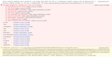 maximum call stack size exceeded