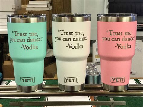 Laser Engraved Authentic Yeti Tumbler Trust Me Vodka In 2021 Yeti