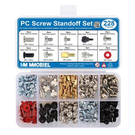 Mmobiel 228pcs Pc Screw Standoff Set Kit For Computer Case Hard Drive