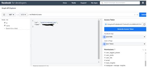 graph to extract facebook details