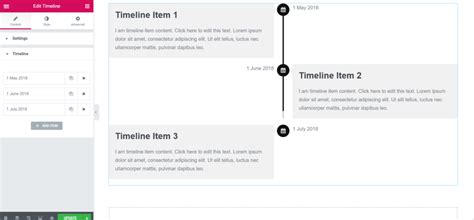 elementor timeline how to create timeline content using elementor