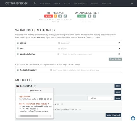 easyphp devserver documentation devserver codeshot for devserver