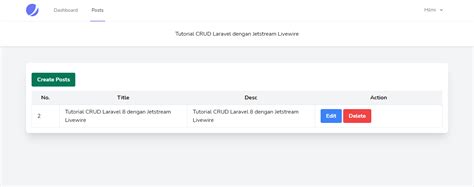 tutorial crud laravel 8 dengan jetstream livewire codelapan