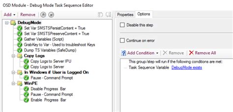 building a better debug task sequence garytown configmgr blog