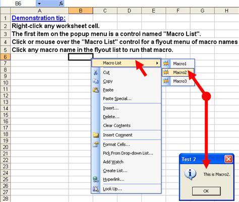 Toms Tutorials For Excel Customizing Your Rightclick Menu To List