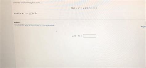 Solved Consider The Following Functions F X X2 2 And