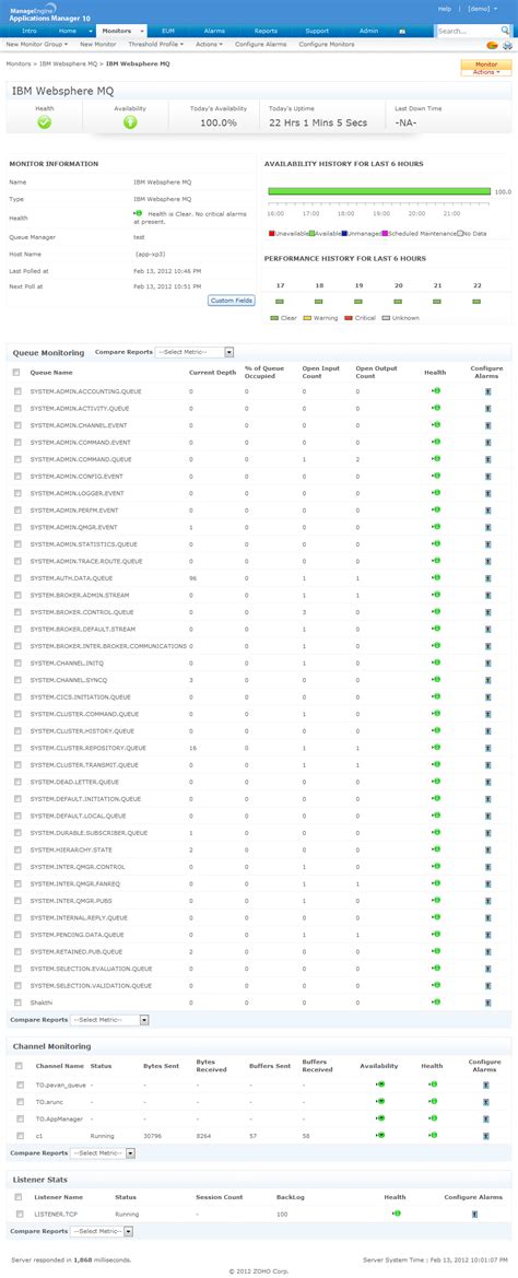 ibm websphere mq monitoring applications manager