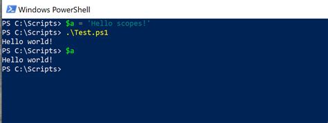powershell scopes understanding variable scope