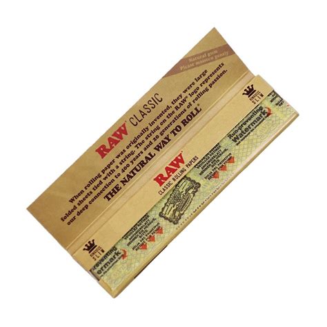 Raw King Size Slim Classic Rolling Papers Ungebleichte Slim Longpape