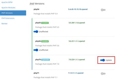 how to upgrade php using easyapache 4 inmotion hosting