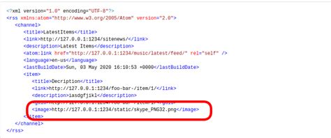 how to add an image to django s syndication rss feed stack overflow