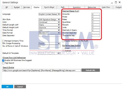 decimal display format in sap business one sap business one indonesia