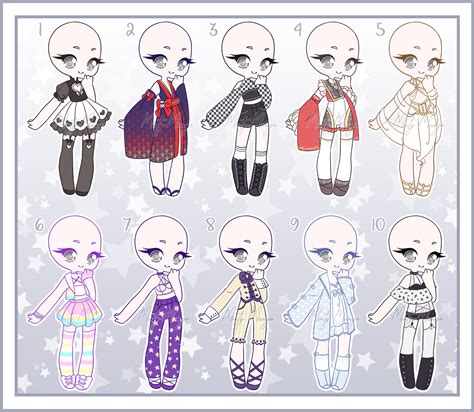 Chibi Outfit Adoptable Batch 03 Closed By Minty Mango On Deviantart