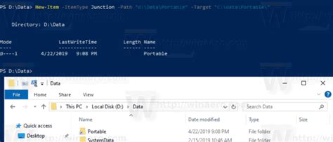 create symbolic link in windows 10 with powershell