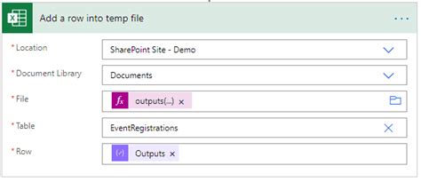 create and fill an excel file dynamically with power automate