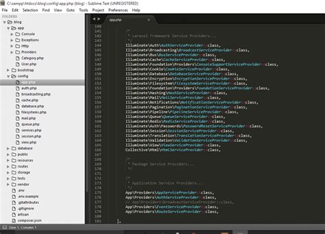 php how to configure laravel project structure in intellij idea