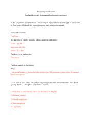 Image result for W06 Restaurant Assignment Tutorial