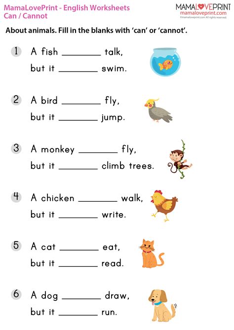 Image result for Basic English Learning Worksheets