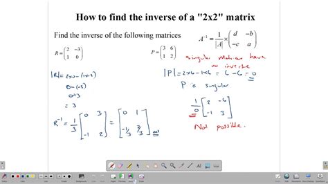 Image result for Inverse 2X2 Matrrix