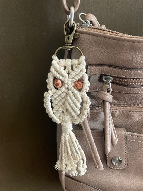 Image result for Tutorial Macrame Owl Keychain