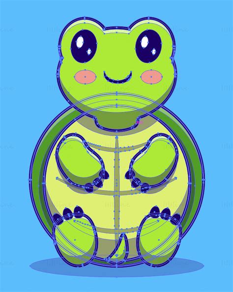Cartoon turtle vector