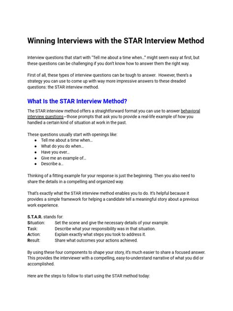 Image result for Interview Star Method File