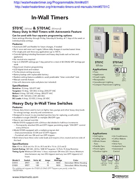 Image result for Intermatic ST01 Instructions