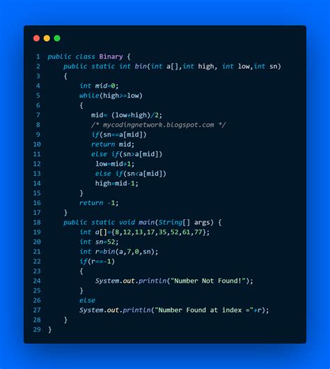 Image result for Binary Search Coding