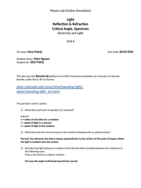 Image result for Reflection and Refraction Lab