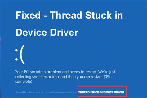 Image result for Error Code Thread Stuck in Device Driver