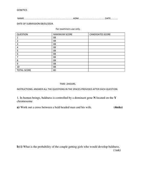 Image result for Good Genetics Questions