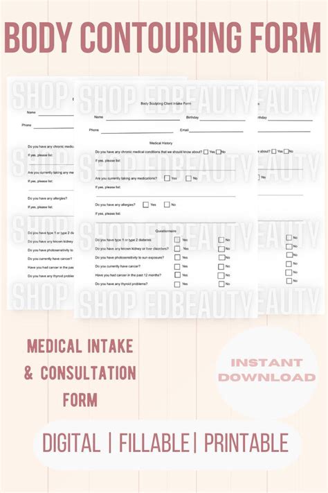 Image result for Body Contouring Intake Form