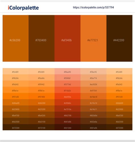 316+ Rust Color Palettes & Gradient Ideas | iColorPalette